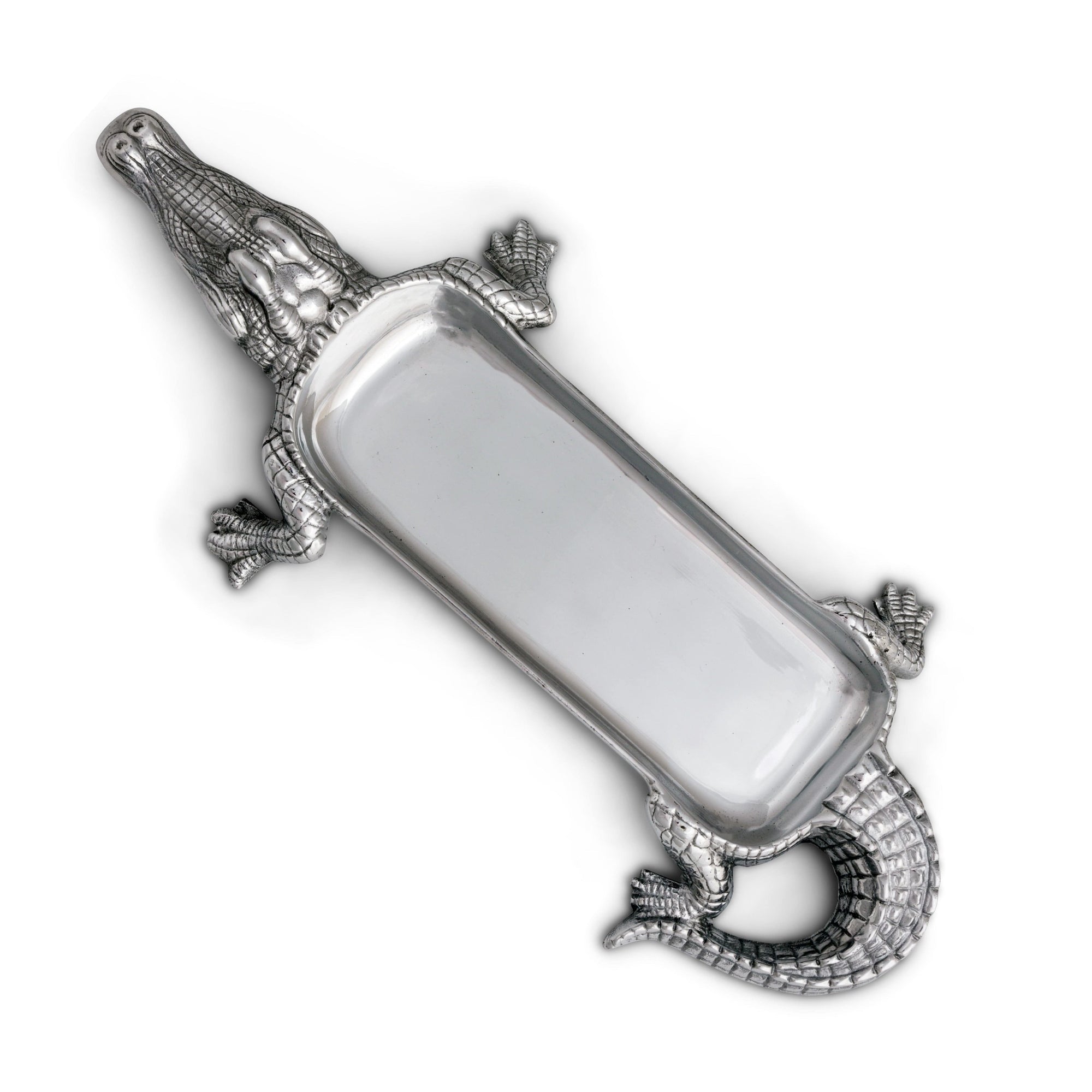 Hand Polished Arthur Court Aluminum Alligator Tray | Tropical Tales ...