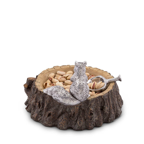Rustic Squirrel Nut Bowl for Al Fresco Dining | Majestic Forest ...