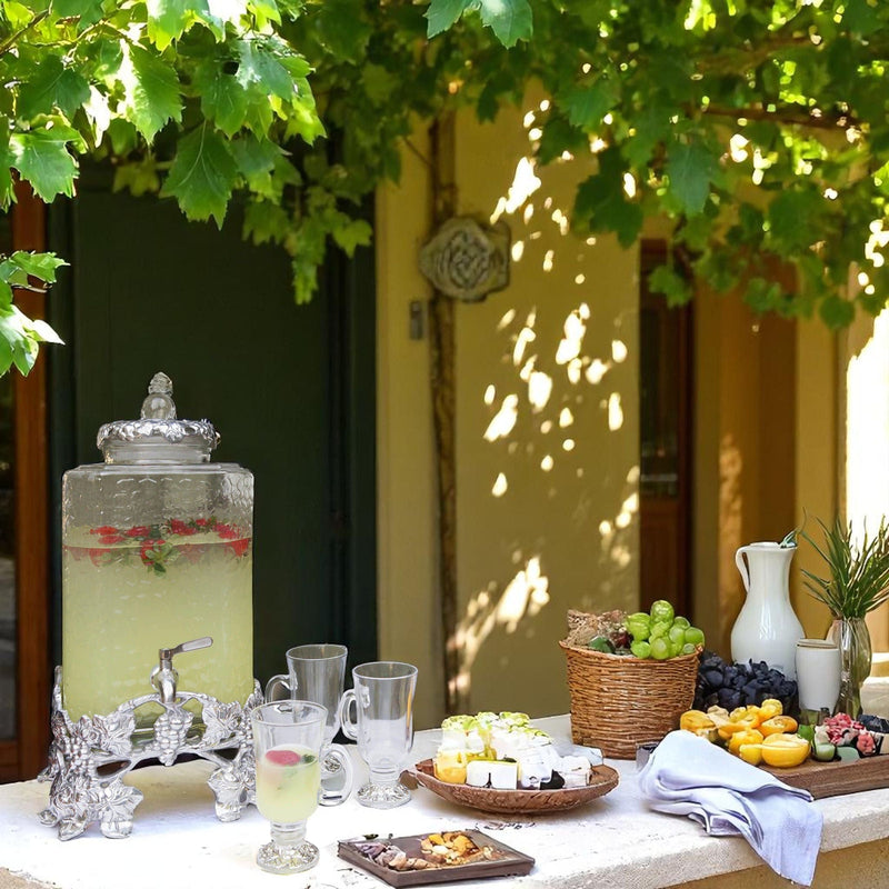 High-end Glass Beverage Server with Grape Design for Gifting | Arthur ...