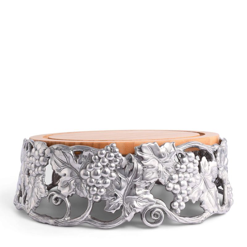 Arthur Court Grape Cheese Pedestal: Luxurious Aluminium Serveware ...