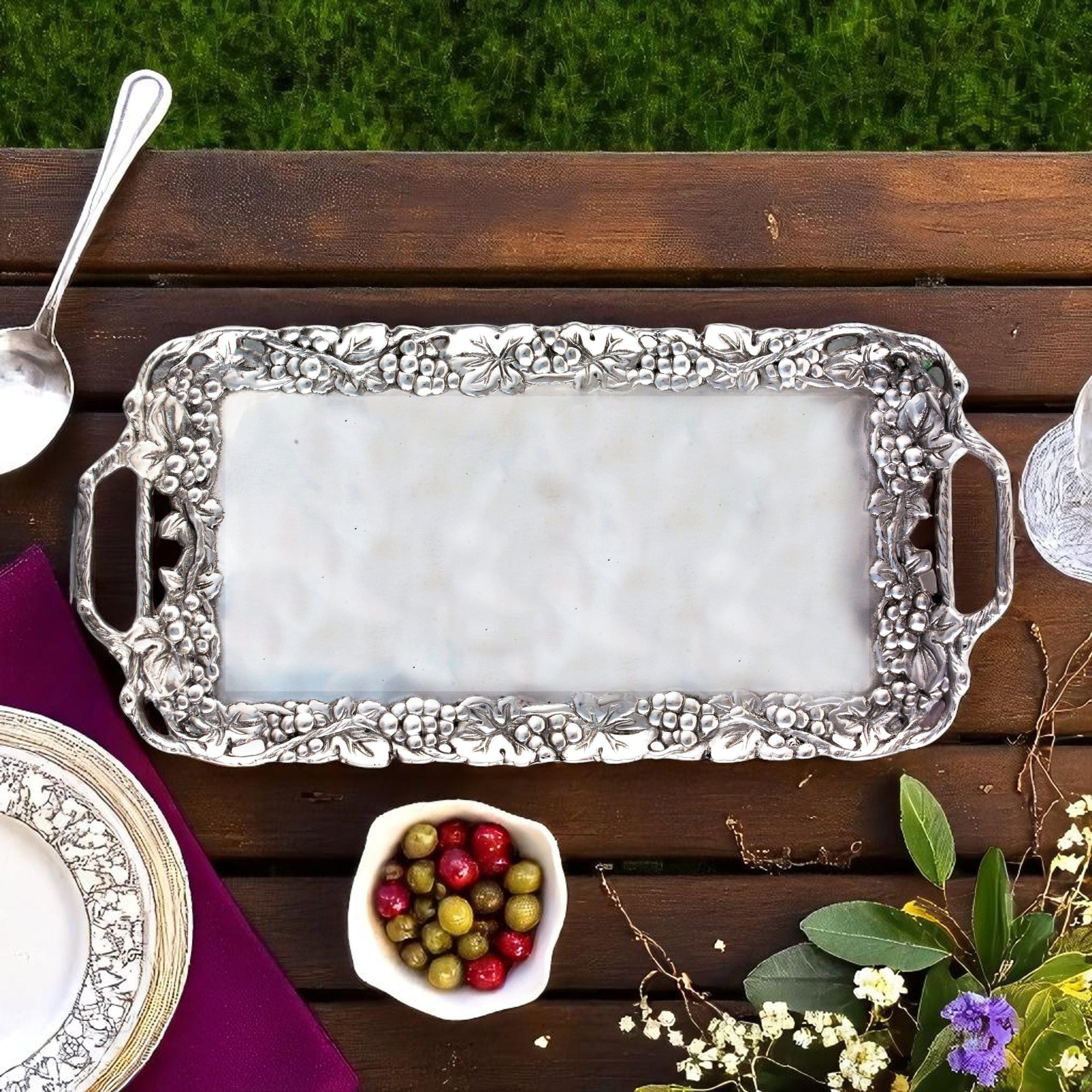Beautiful Grape Designed Serving Tray: Ideal Anniversary Gift | Arthur ...